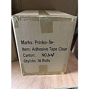 Prinko 36 Rolls Clear Packing Tape - 110 Yards per Roll - 2" Wide x 2.0 mil Thick, Acrylic Adhesive Heavy Duty Tape for Box Office Moving Packaging Shipping