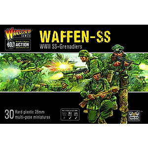 WarLord Bolt Action Waffen-SS WWII SS-Grenadier Figures 1:56 Military Table Top Wargaming Plastic Model Kit 402012101