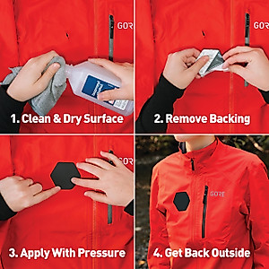 Gear Aid Tenacious Tape GORE-TEX Fabric Patches , Black, 3” Round & 2” x 4” Rectangle, 2 Count (Pack of 2)