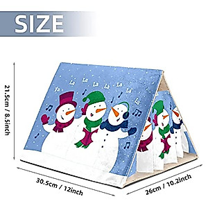 Y-DSIWX Guinea Pig Hideout Cozy Hamster House Cave for Bunny Chinchilla Hedgehog Small Animal Cute Christmas Snowman Singing Song