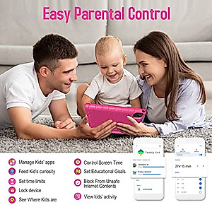 ITDULCET Kids Tablet 10 inch, 4GB +64GB Tablet for Kids, Android 12 2.4/5G WiFi, 2MP+5MP Dual Camera 1200 * 800 HD IPS Touchscreen, Family Link for Parental Control with Kid-Proof Case, 6000mAh