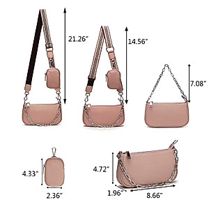 YALUXE Leather-Crossbody-Bags-for-Women Fashion Shoulder Handbag with Coin Purse