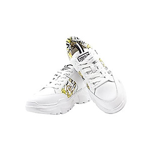 VERSACE JEANS COUTURE Men Speedtrack Sneakers Gold - White 10.5 US