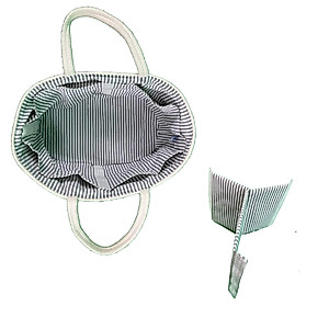 Baby Diaper Caddy Organizer | with Waterproof Changing Pad | 100% Cotton Rope Woven Basket | Portable Nursery Storage | for Boys and Girls | Travel Car Bin | 6 Inner Pockets | Removable Inserts