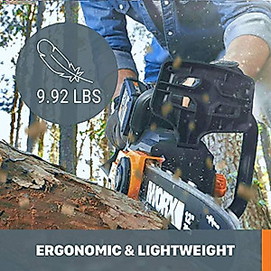WORX 40V 12" Cordless Chainsaw Power Share with Auto-Tension - WG381 (Batteries & Charger Included)