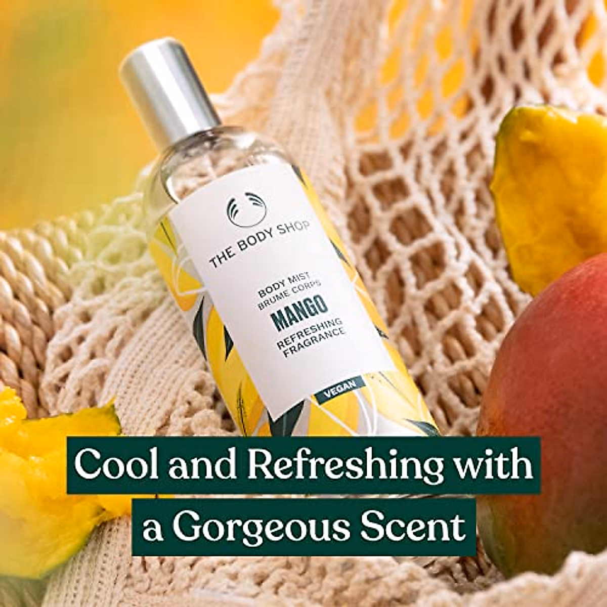 The Body Shop Mango Body Mist – Refreshes and Cools with a Fruity Scent – Vegan – 3.3 oz