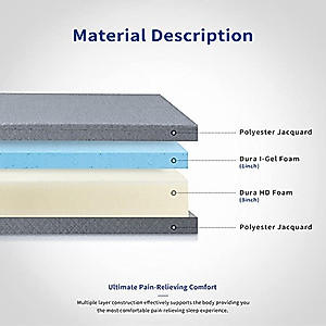 Olee Sleep Tri-Folding Memory Foam Topper, 4 inch, Grey, Narrow Twin, Play Mat, Foldable bed, Guest bed, Portable bed