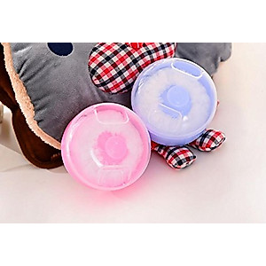 ericotry 2 Pcs Baby After-Bath Powder Puff Sponge Box Kit Dispensor DIY Make up Cosmetic Loose Powder Jar Container Case (Pink)