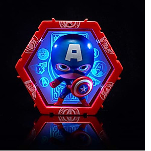 WOW! PODS Avengers Collection - Captain America | Superhero Light-Up Bobble-Head Figure | Official Marvel Collectable Toys & Gifts 4 inches
