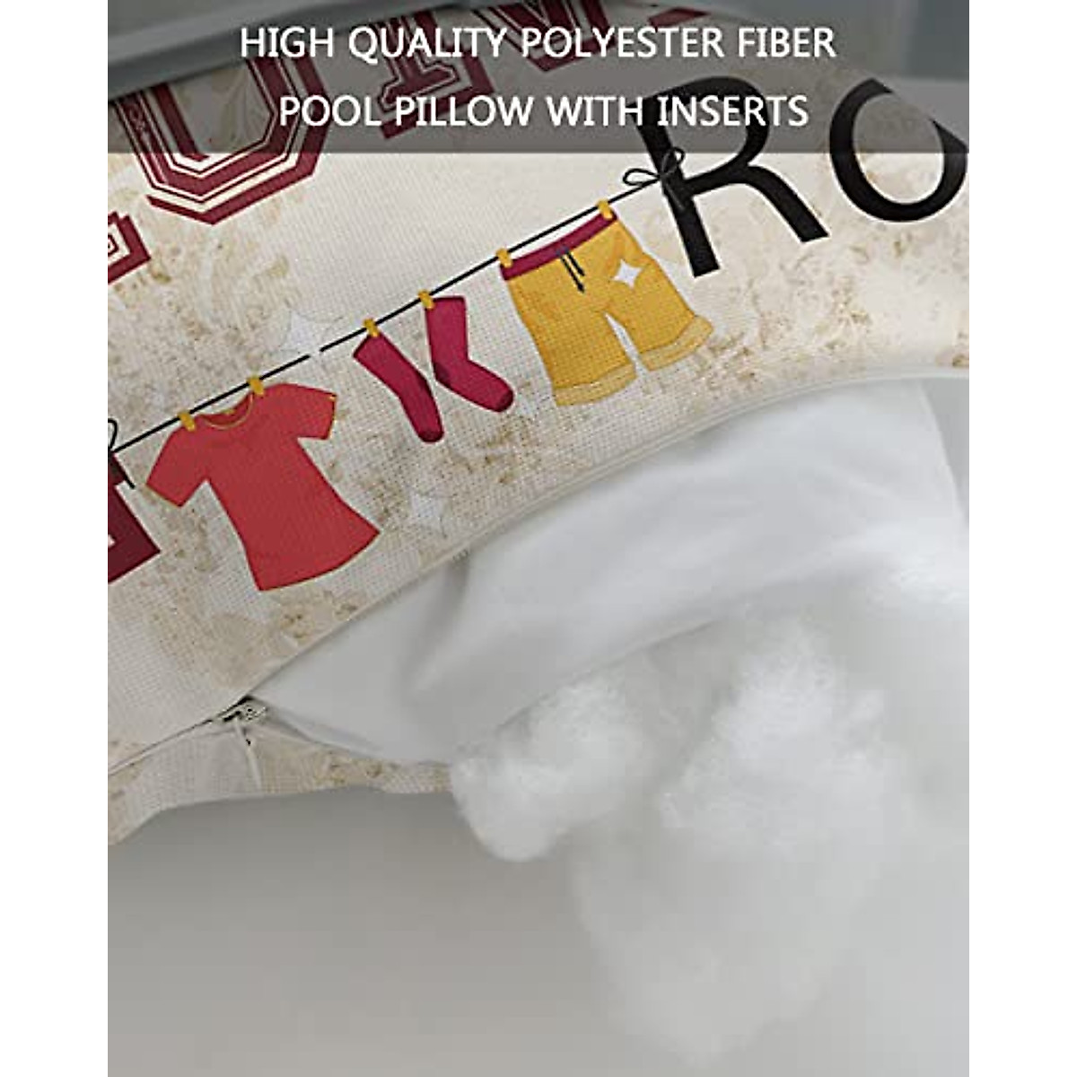 Recliner Head Pillow Ledge Loungers Chair Pillows with Insert The Machine Laundry Room Yellow Vintage Background Lumbar Pillow with Adjustable Strap Patio Garden Cushion for Sofa Bench Couch, 2 PCS