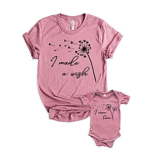 Teeny Fox I Made a Wish I Came True Mother Daughter Matching Outfits Mom and Me Cute Family Shirts
