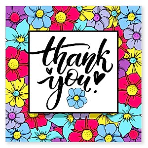 Thank You Stickers,Thank You Colorful Flowers Business Stickers,Thank You Small Business Stickers,Business Packaging Stickers Envelop Seals 240 PCS