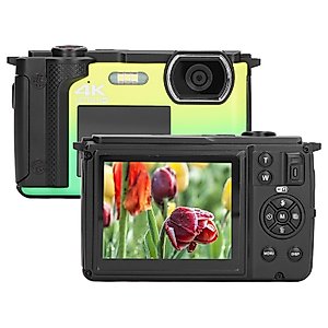 4K Digital Camera, 64MP 16X Zoom Dual Screens Anti Shake Video Camera, WiFi Point and Shoot Camera with Built in Flash & Timer Selfie Function, for Beginners Kids Teens Gift
