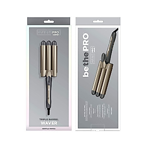 INFINITIPRO by CONAIR 3 Barrel Curling Iron, Hair Waver, Create Beachy Waves, Long-Lasting Waves for use on Medium to Long Hair