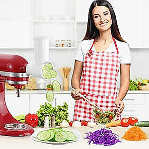 Slicer Shredder Attachments for Kitchenaid Mixer, Slicer Accessories to Quickly Slice Vegetables for Salads,Potatoes,Cucumbers,Casseroles White