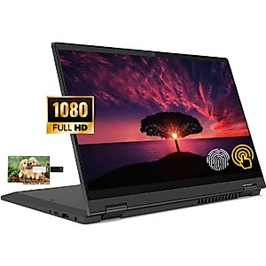 New Lenovo Flex 5 2-in-1 Convertible Business Laptop,14” FHD Touchscreen, AMD Ryzen 7 5700U, Windows 10 Pro,16GB RAM 512GB SSD,32GB Durlyfish USB Card