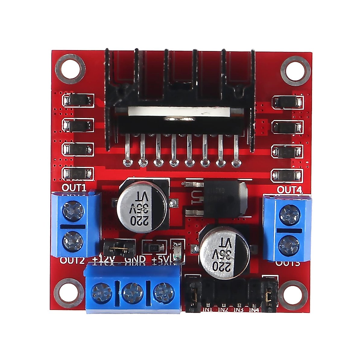 AEDIKO 4pcs L298N Motor Drive Controller Board Module Dual H Bridge DC Stepper with Jumper Wires M/F M/M F/F for DIY Electric Projects, Smart Car Robot