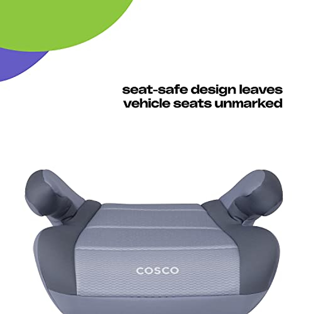Cosco Topside Booster Car Seat, Extra-Plush pad, Organic Waves