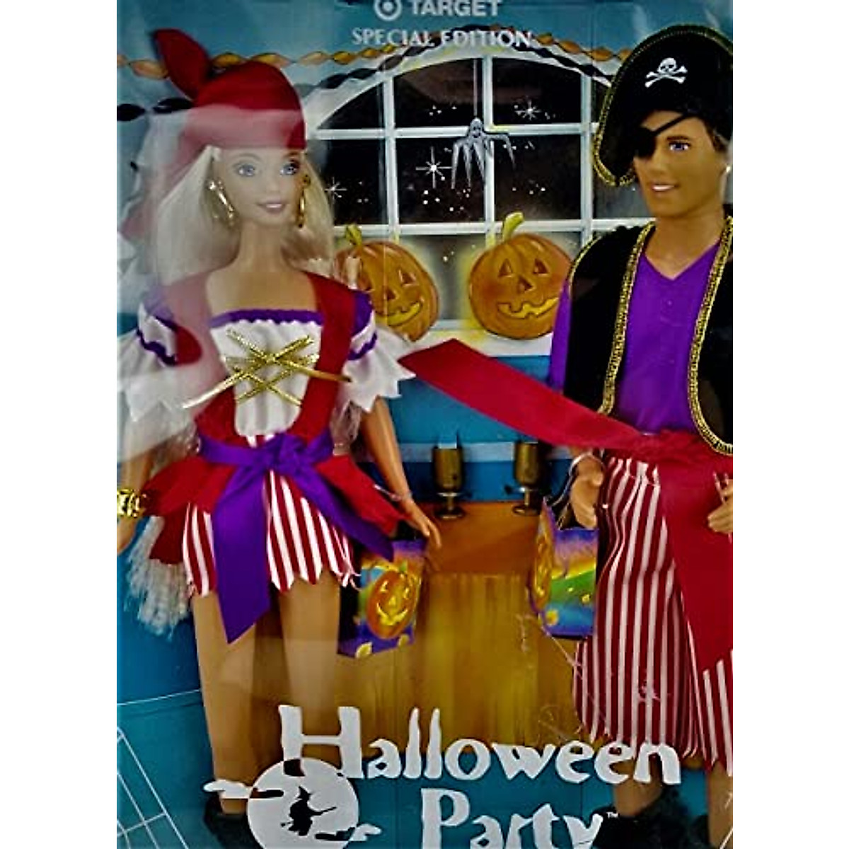 HALLOWEEN PARTY BARBIE & KEN DOLLS Set TARGET Special Edition w Barbie Doll & Ken Doll Dressed as PIRATES (1998)