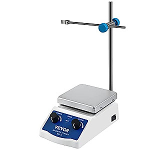 Happybuy Magnetic Stirrer SH-2 Heating Plate 1000ml Magnetic Stirrer Hot Plate 0-2000 RPM Magnetic Stirrer Kit 180W Heating Power 380°C for Lab Liquid Mixing Heating