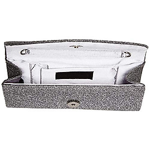 Jessica McClintock womens Vienna Sparkle & Shine Flap wristlet handbags, Pewter, One Size US