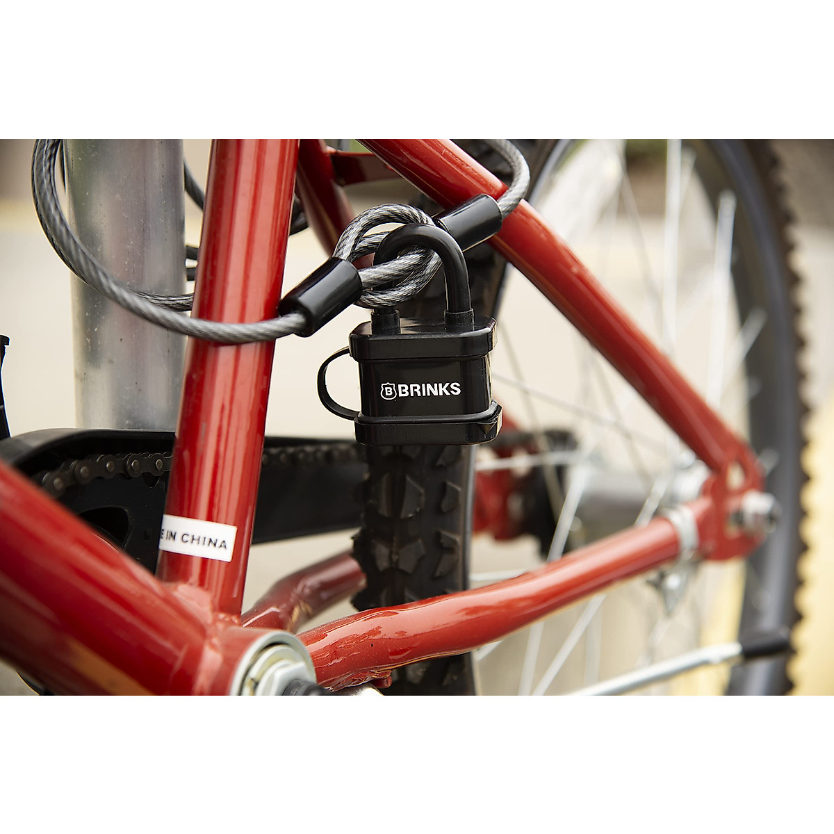 BRINKS - 40mm Laminated Steel Weather Resistant Padlock, 3-Pack - Vinyl Wrapped and Chrome Plated with Hardened Steel Shackle