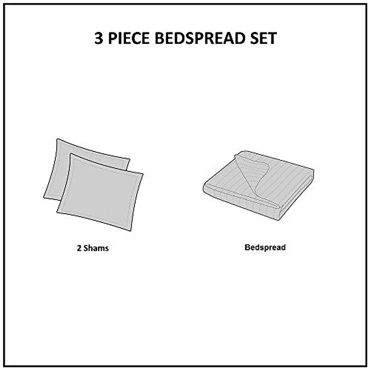 Madison Park Quebec Split Corner Quilted Bedspread Classic Traditional Design All Season, Lightweight, Bedding Set, Matching Shams, Queen(60" x80+24D), Damask Quilted Dark Grey 3 Piece