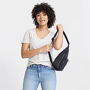 Vera Bradley Women's Recycled Lighten Up Reactive Mini Sling Backpack, Tranquil Medallion, One Size