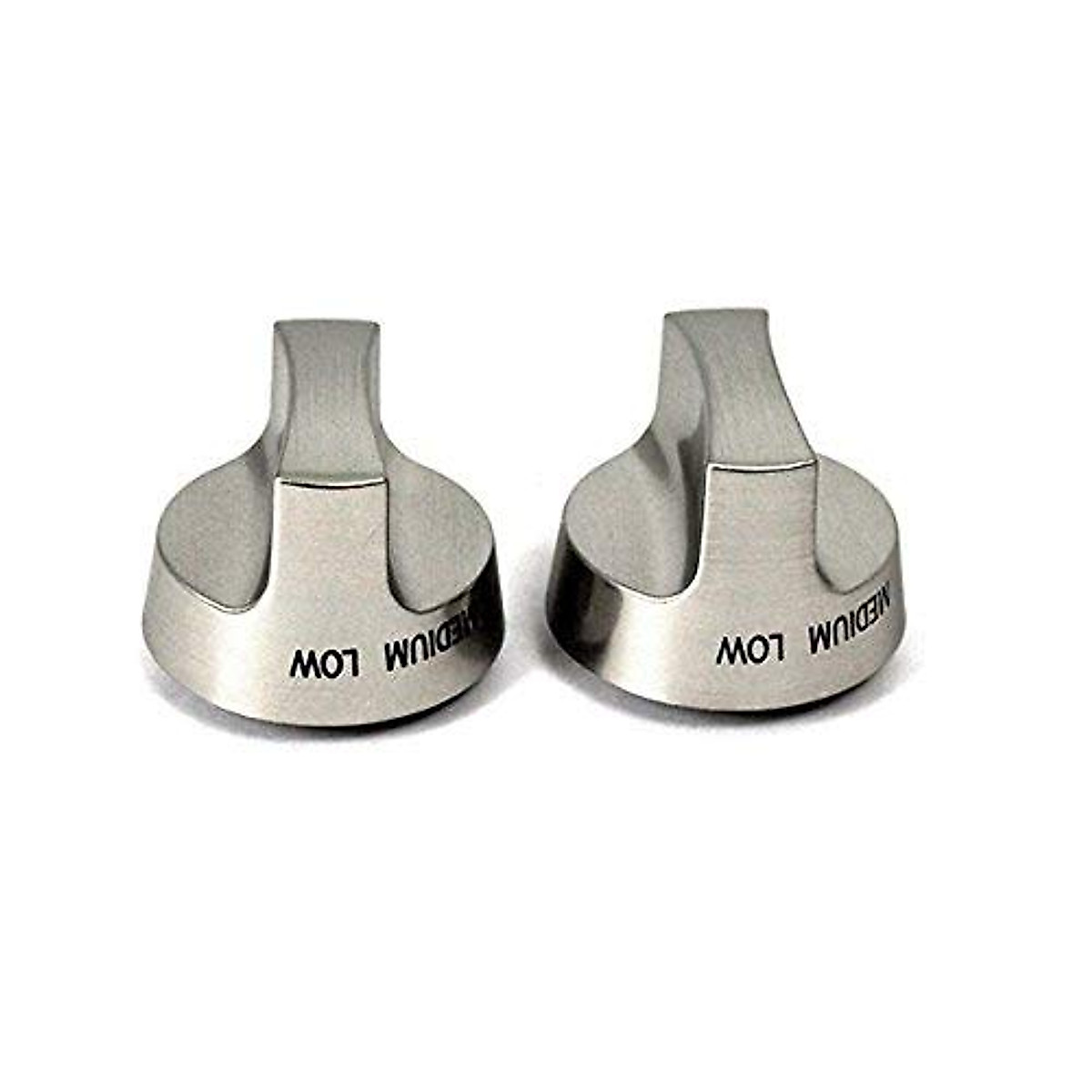 MHP Gas Grill Two (2) Silver Gas Control Knobs for JNR WNK TJK Grills GGK10S-SET