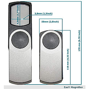 Premium Pocket Magnifying Glass with LED Light 3X; Small EasY Magnifier Hand Held Lighted Magnify Glasses for Reading Tiny Print, Menu, Pill Bottles; Mini Lens for Visually Impaired A Low Vision Aid