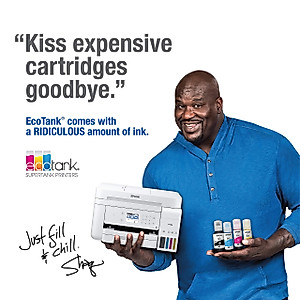 Epson EcoTank ET-3760 Wireless Color All-in-One Cartridge-Free Supertank Printer with Scanner, Copier and Ethernet, Regular (Renewed)