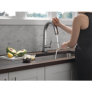 Delta Faucet Pivotal Touch Kitchen Faucet Brushed Nickel, Kitchen Faucets with Pull Down Sprayer, Kitchen Sink Faucet, Touch Faucet for Kitchen Sink, Touch2O Technology, Arctic Stainless 9193T-AR-DST
