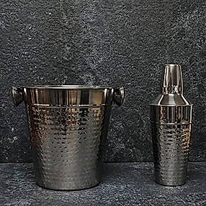 Chef Craft Hammered Champagne Bucket, 4 Quart, Stainless Steel