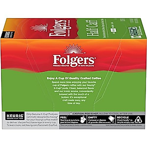 Folgers Half-Caff Medium Roast Coffee, 72 Keurig K-Cup Pods