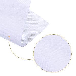 PATIKIL 11 Count Cross Stitch Cloth 20" x 20", 2 Pack Embroidery Cotton Fabric for DIY Needlework, White