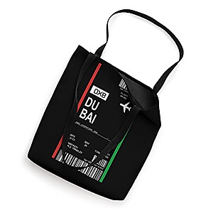 Board Ticket Boarding Pass Dubai Airport Flight Passenger Tote Bag
