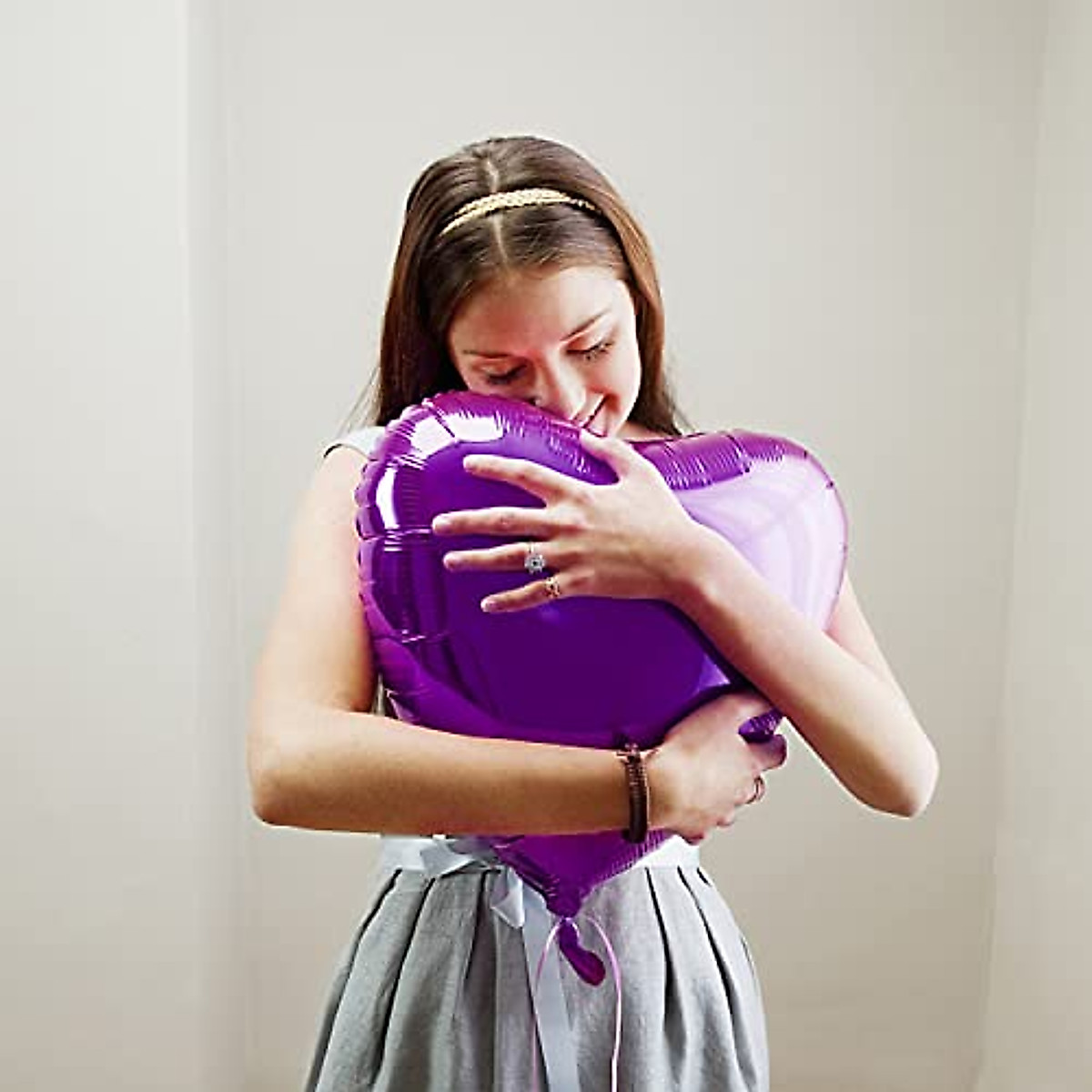 Simple polymer 18 inch Pink Heart Balloons Foil Balloons Mylar Balloons for Party Decoration, Pack of 20