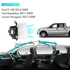 AC Heater Blower Motor for 2009-2017 Ford Expedition 2009-2014 Ford F150 2009-2017 Lincoln Navigator Replaces # 700237 AL1Z19805A 75873