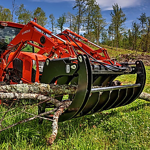 Titan Attachments Extreme Skid Steer Root Grapple Rake Attachment 72" Universal 3,000 PSI