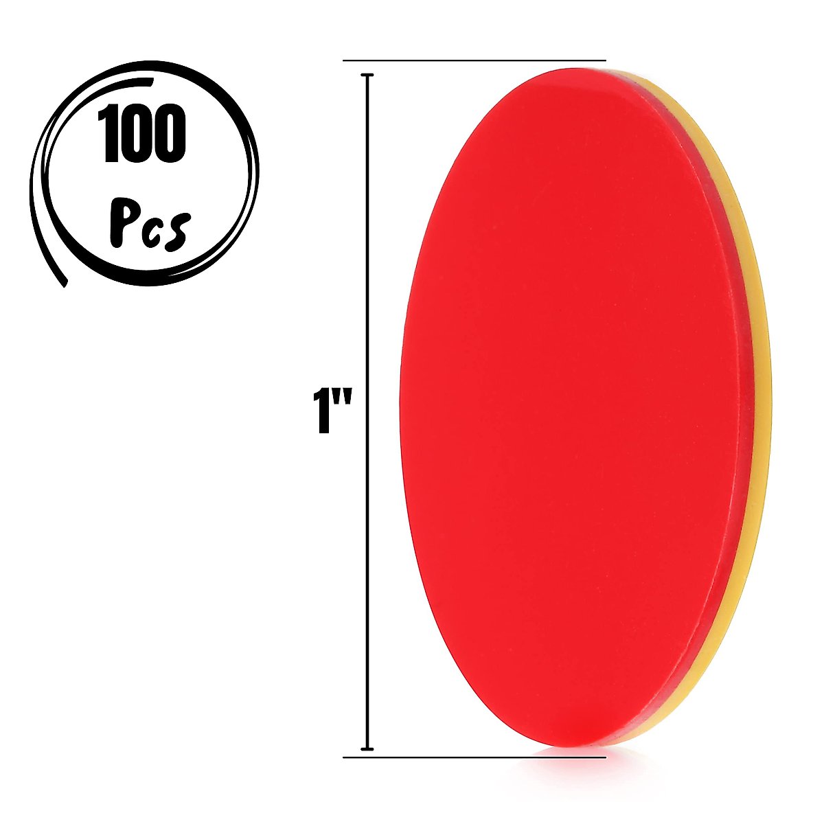 Mr. Pen- Two Color Counters, 100 pcs, Counters for Kids Math, Counters, Math Counters, Red and Yellow Counters, Math Counters for Kids, Counting Chips, Counters for Math