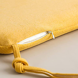 4 Count Memory Foam Kitchen Dining Chair Pads with Ties Soft Seat Cushion Non-Slip Chair Cushion with Machine Washable Cover-Peacock Green||40X40cm/15.7x15.7in