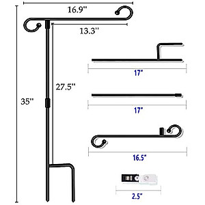 Garden Flag Stand, Premium Garden Flag Pole Holder