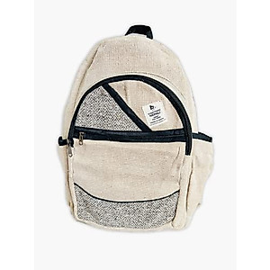 Backpack, Fits laptop, Eco friendly, Organic Hemp travel and laptop Backpack, handcrafted by the best artisans in Nepal (Alpine)