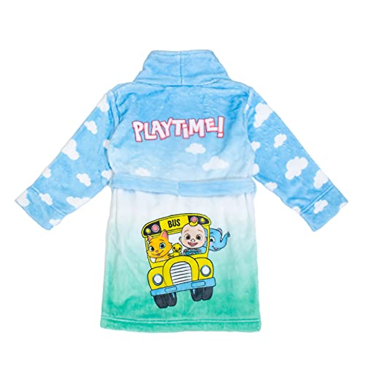 Cocomelon Toddler Boys JJ Playtime 3D Plush Robe (as1, age, 4_years, CoComelon Bus, 4T)