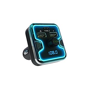 Car and Driver Bluetooth FM Transmitter for Car, Dual USB & Type C PD 18W Car Charger Wireless Car Adapter Receiver Siri Google Alexa Assistant for iPhone 15 & Older, Samsung Galaxy & More