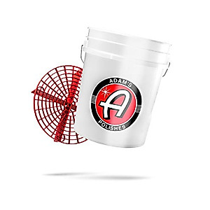 Adam's Wash Bucket (5 Gallon Bucket + Grit Guard) - Car Detailing Tool for Car Washing & Garage Storage | Stores Car Wash Soap, Foam Cannon, Foam Gun, Microfiber Towels & More
