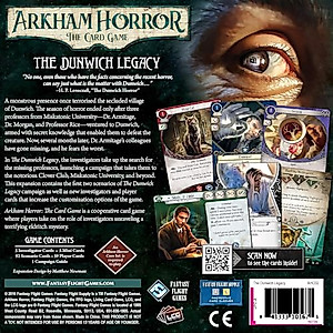 Fantasy Flight Games Arkham Horror The Card Game The Dunwich Legacy Deluxe EXPANSION - Continue the Mythos Adventure! Cooperative Living Card Game, Ages 14+, 1-4 Players, 1-2 Hour Playtime,