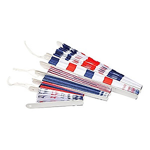 Mandala Crafts Patriotic Red White and Blue Decoration American Flag Paper Fan Set for 4th of July, Independence Day, USA Holiday, Election, Political Party