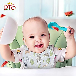 KIIS Disposable Baby Bibs for Baby Boys and Girls - Individually Packaged - Hygienic, Soft and Leakproof (20 PCS) (Animal)