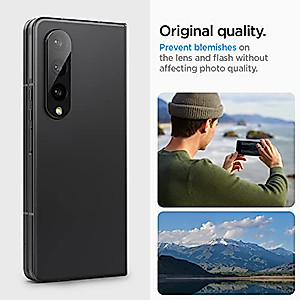 Spigen Camera Lens Screen Protector [GlasTR Optik] designed for Galaxy Z Fold 4 - Black [2 Pack]